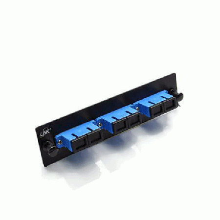 Link UF-2166SM Fiber Optic 3 SC Duplex Snap-In Adapter Plate (SM & MM.)