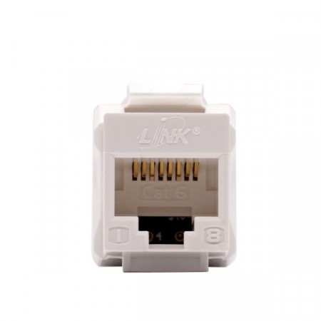 Link US-1006A CAT 6 RJ45 Slim White Modular Jack Unshield Color Changeable
