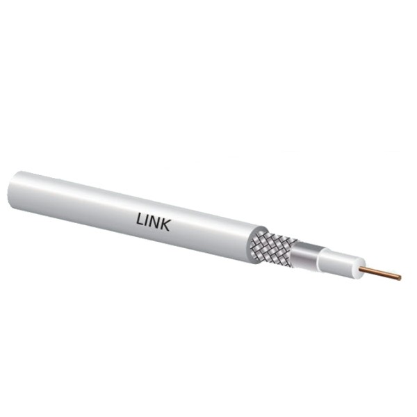 LINK CB-0106A-WH RG 6/U Cable, 95% Shield, White Jacket , ADVANCED ...